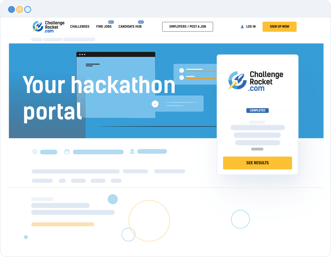 Run outstanding hackathons. Attract & hire top tech talent. | ChallengeRocket.com